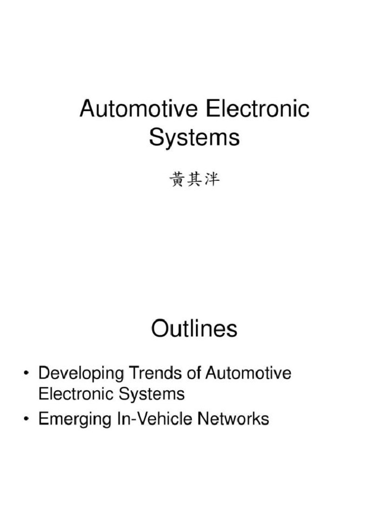 Automotive Electronic Systems - 20250616 - 003126 | PDF
