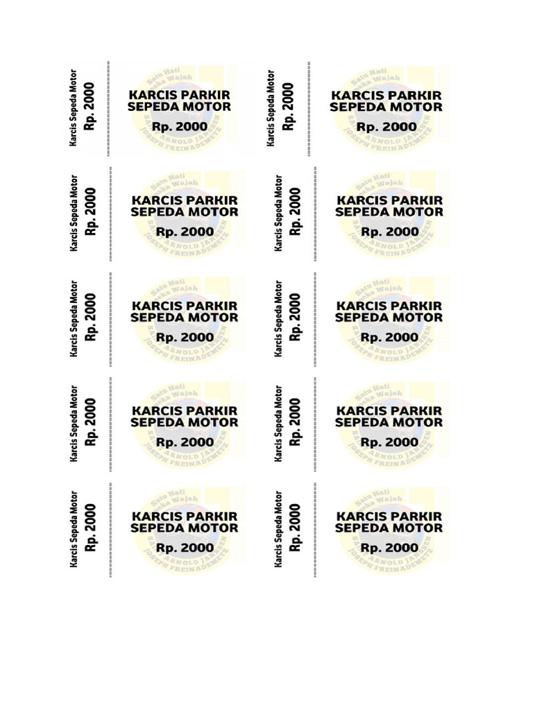 Karcis Parkir 2 | PDF