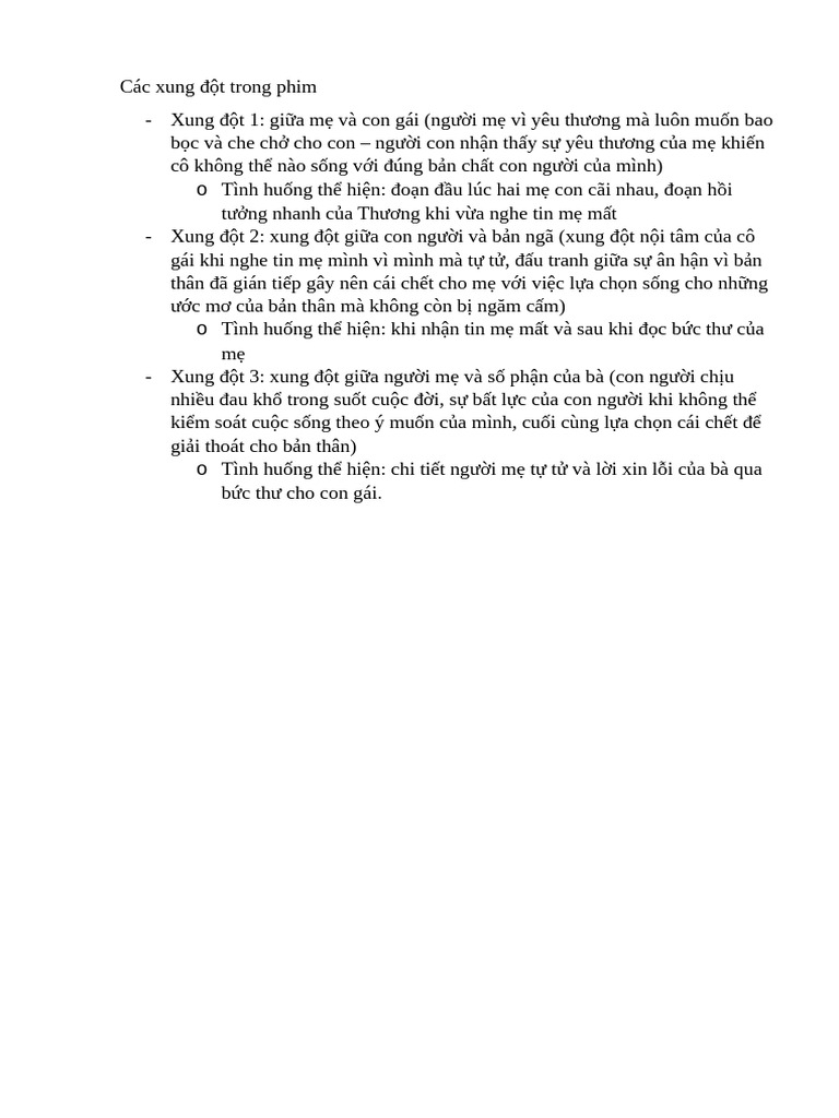 Các xung đột trong phim | PDF