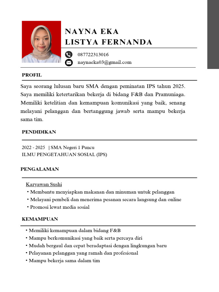 CV Eka | PDF