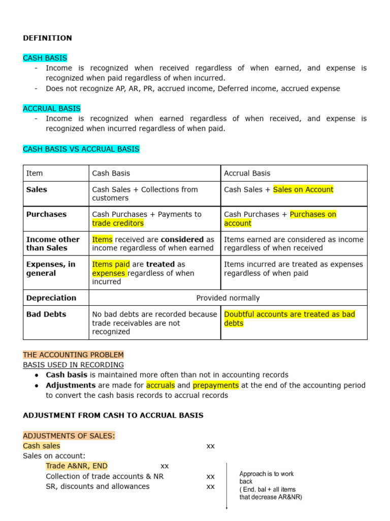 Cash vs. Accrual Accounting Explained | PDF | Accrual | Expense