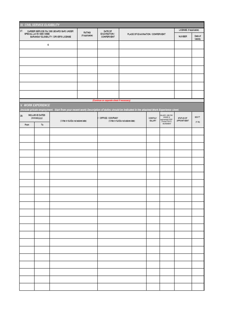 Personal Data Sheet Ver. 2017 Misrepresentation Eff. 2018-Google | PDF ...