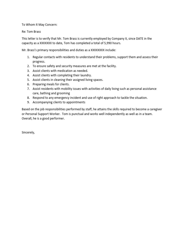 Specimen Advance Placement Letter | PDF