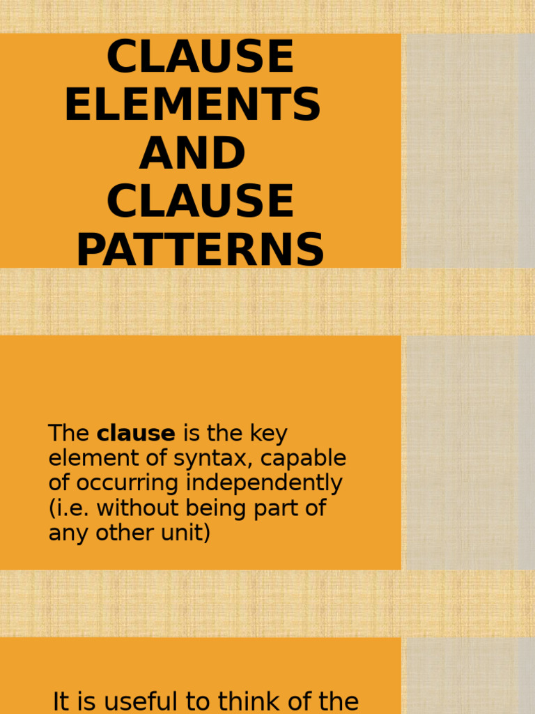 Clause Elements and Valencies | PDF | Verb | Subject (Grammar)