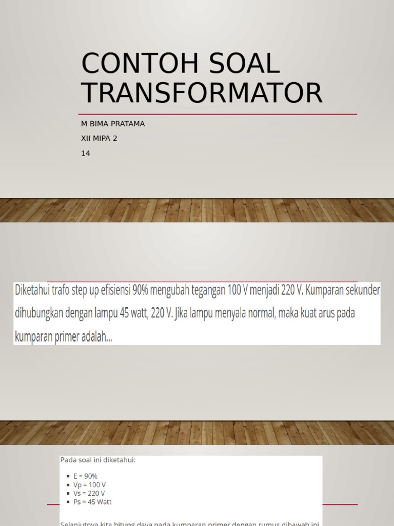 Contoh Soal Transformator | PDF