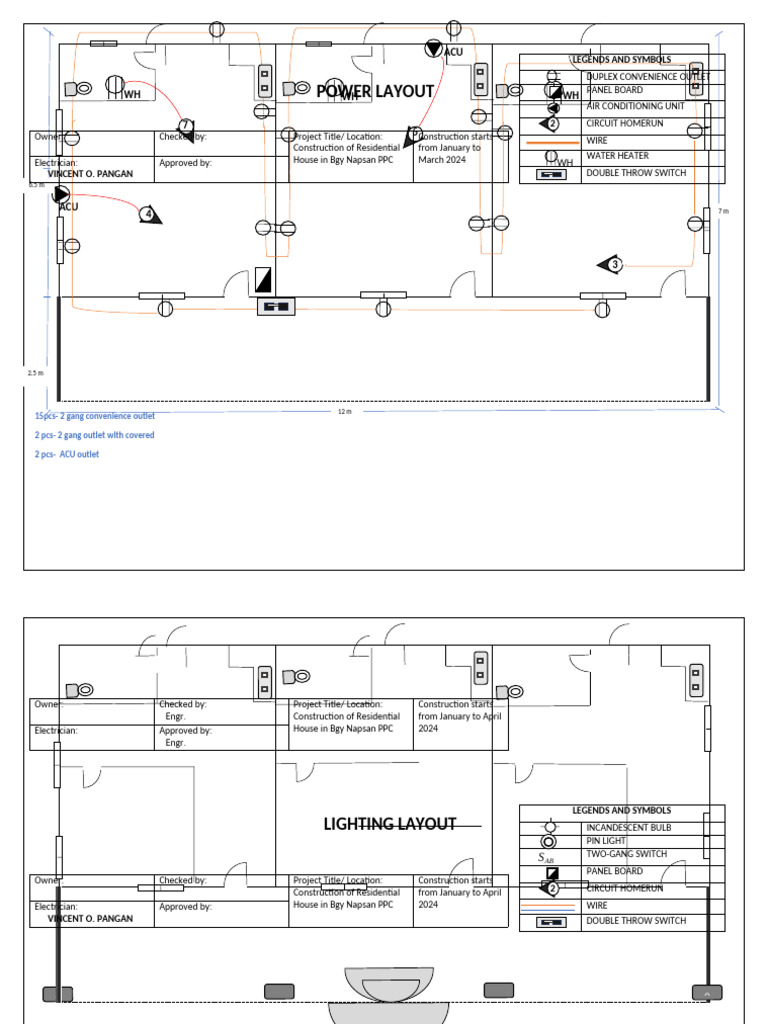 2 Final ELECTRICAL Watts Residential House Layout - TABANG | PDF ...