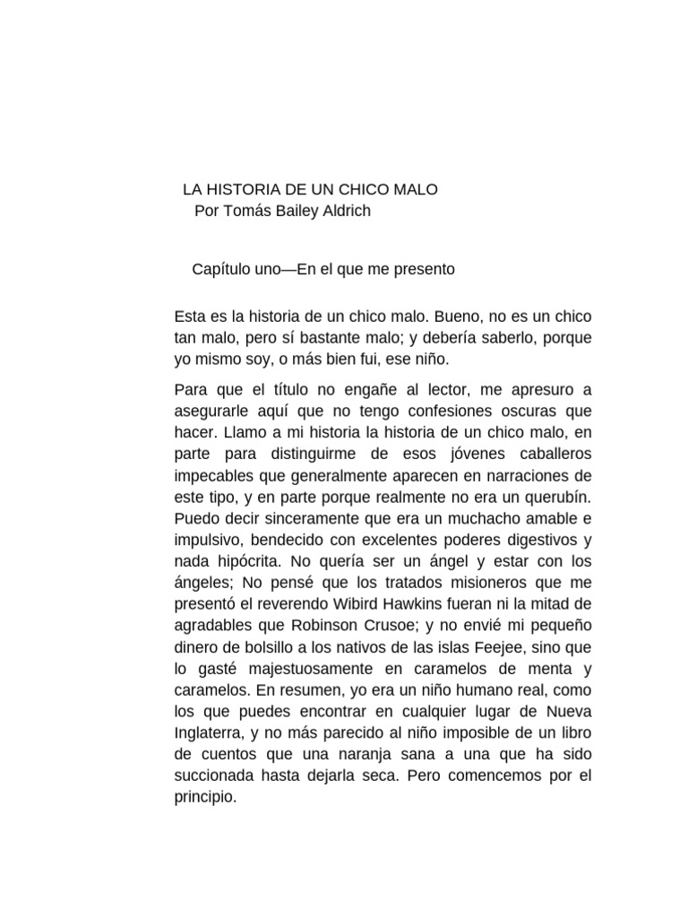 La historia de un chico malo en Rivermouth | PDF