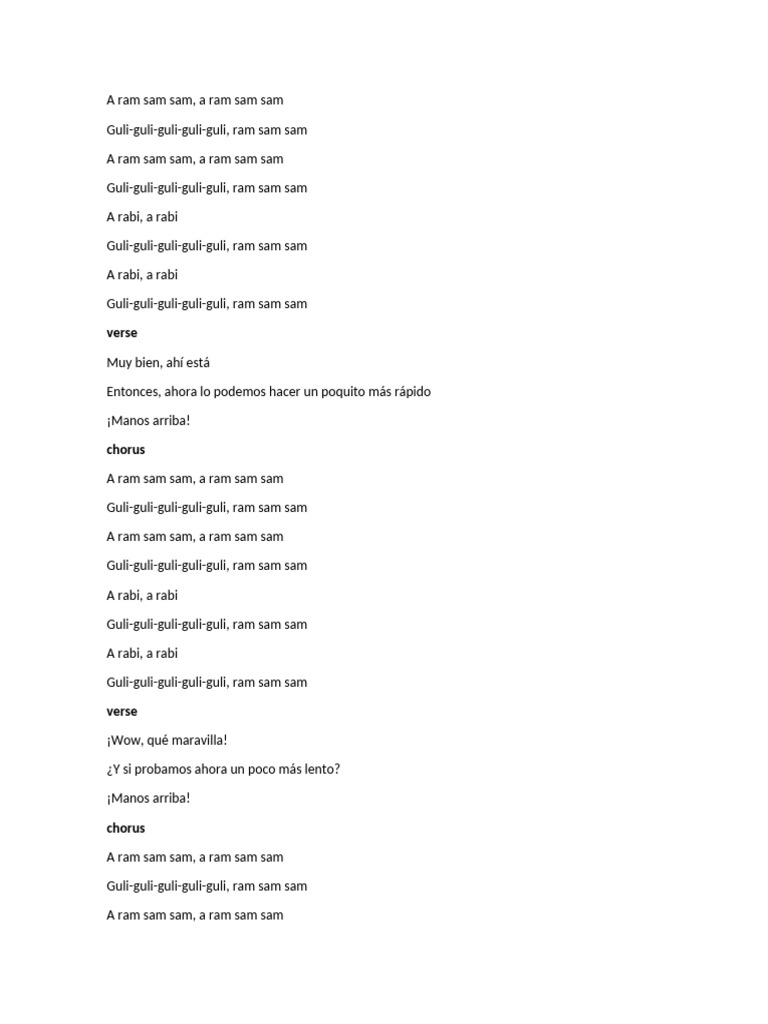 A Ram Sam Sam | PDF