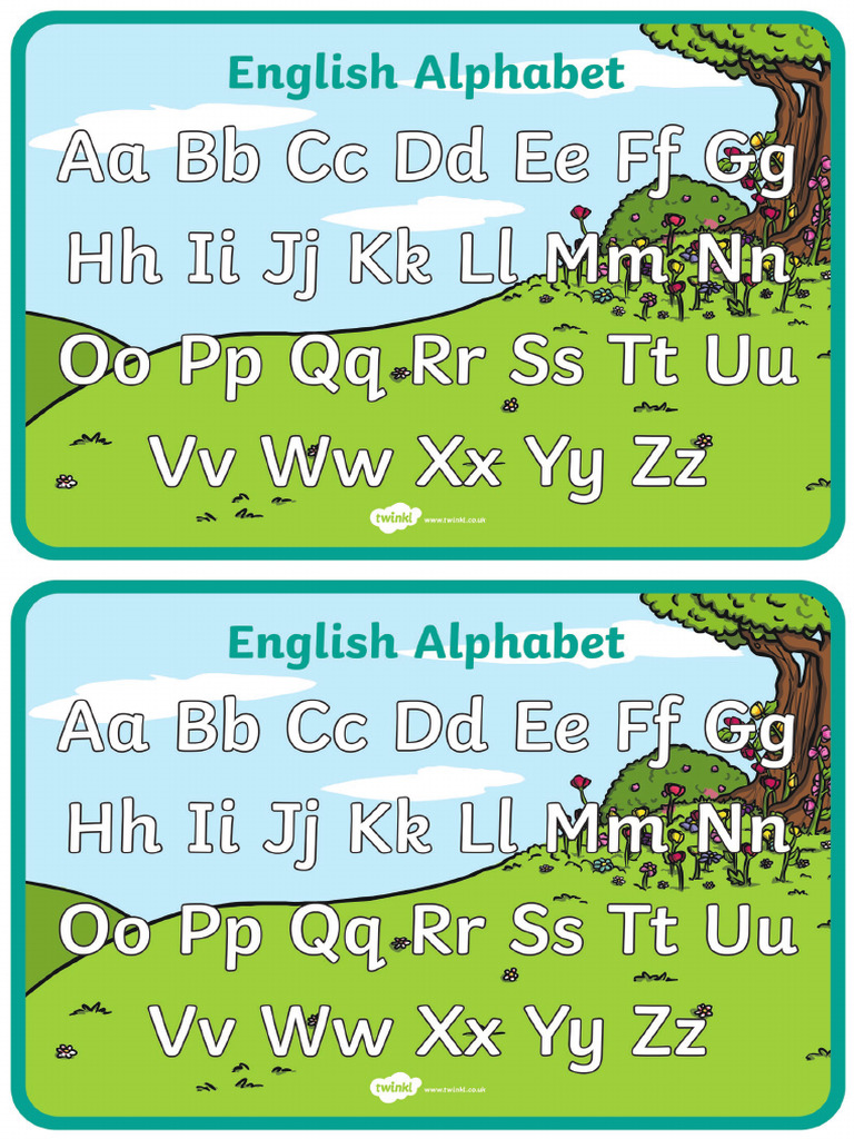 T e 659 English Alphabet Display Poster Pack Alphabet 2 Per Page | PDF