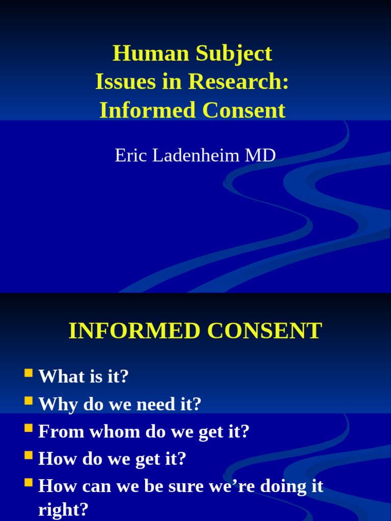 Informed Consent in Human Research | PDF | Theory Of Medicine | Health ...