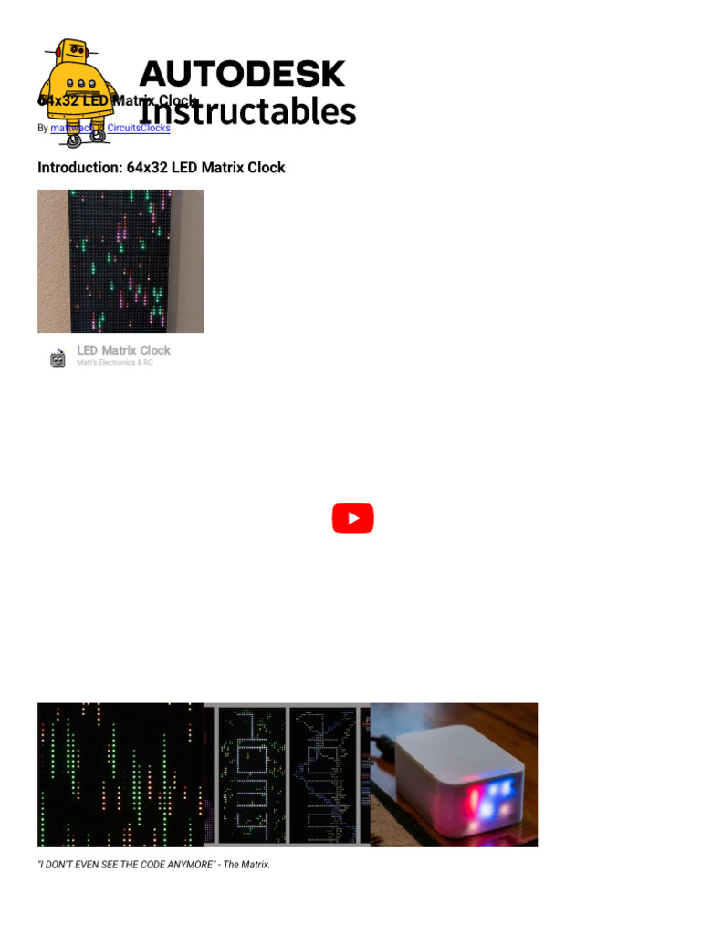.Trashed-1753754270-64x32 LED Matrix Clock - 5 Steps (With Pictures) - Instructables | PDF ...