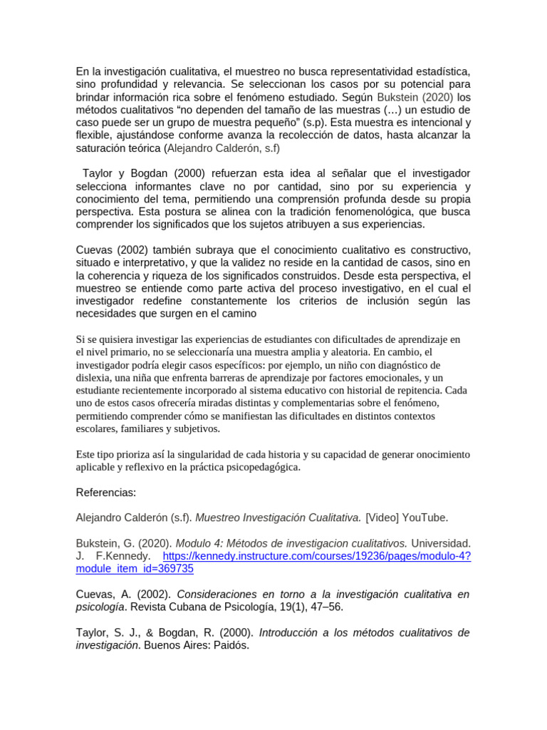 Muestreo Intencional en Investigación Cualitativa | PDF | Muestreo ...