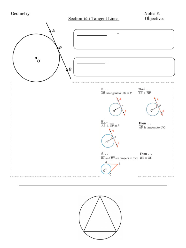 Notes On Tangents and Chords | PDF | Circle | Perpendicular