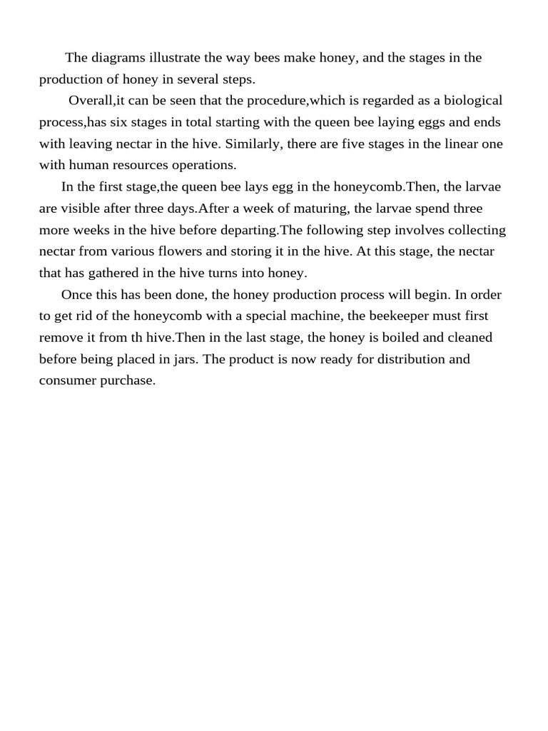 The Diagram Illustrate The Way Bees Make Honey | PDF