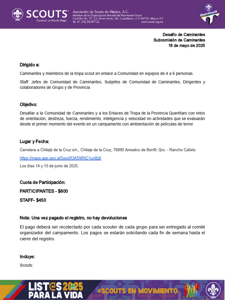 Convocatoria DECA 2025 - 18 Mayo | PDF