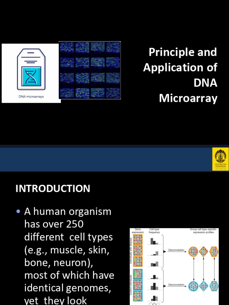 Principle and Application of DNA Microarray | PDF | Dna Microarray | Health Sciences
