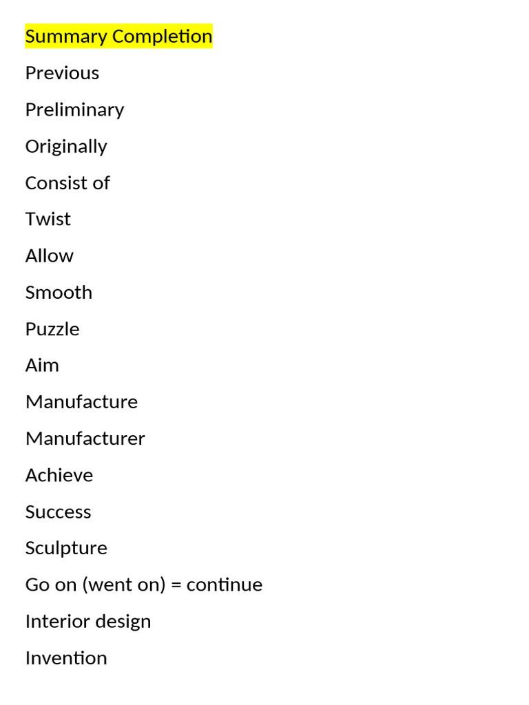 Lesson - 2 - Iyun - Reading - Summary Completion | PDF