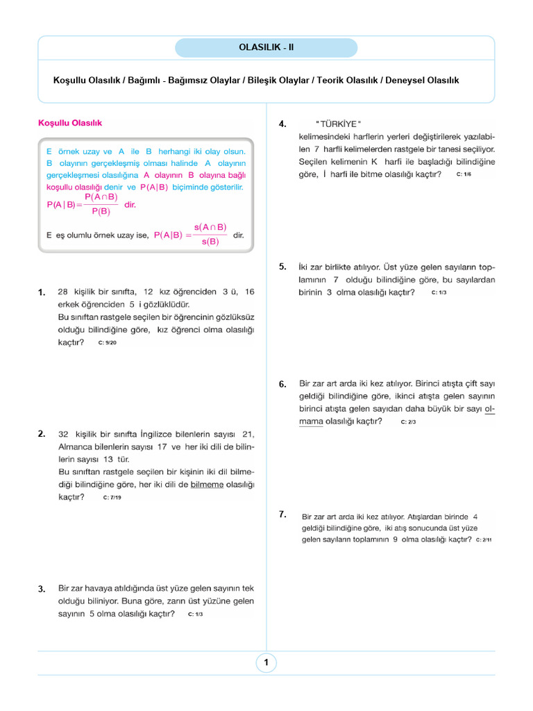 OLASILIK - II Nep 24 - 250525 - 121035 | PDF