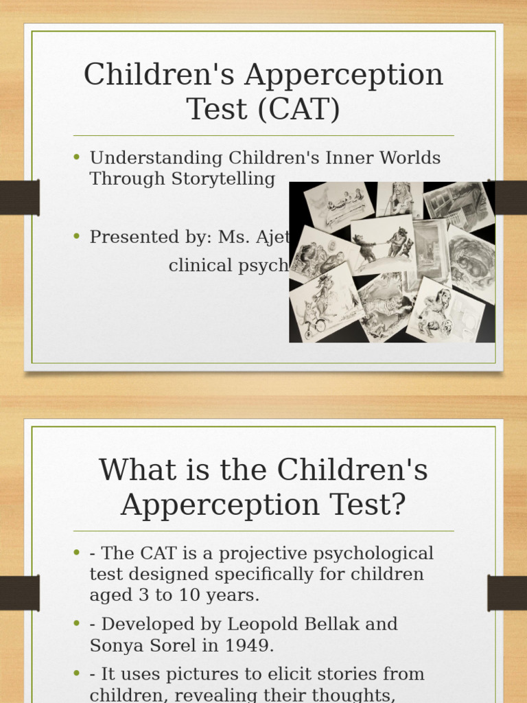 Children's Apperception Test Overview | PDF | Social Psychology ...
