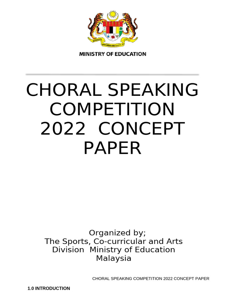 Choral Speaking Competition 2022 Guide | PDF | Rhythm
