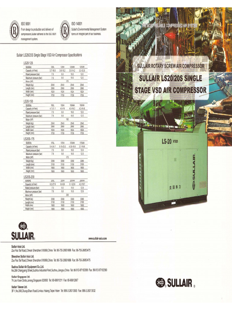 Sullair LS20 VSD Brochure | PDF