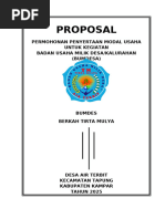 Proposal Permohonan Bantuan Dana Modal Usaha Lengkap | PDF