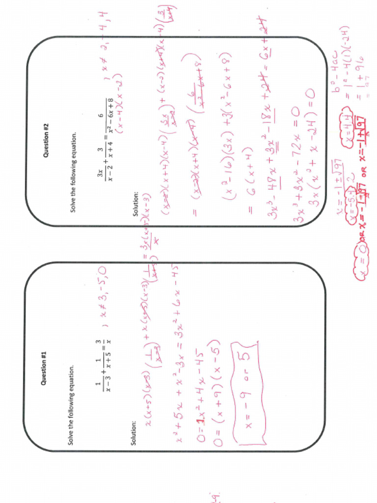 Rational Functions Questions | PDF