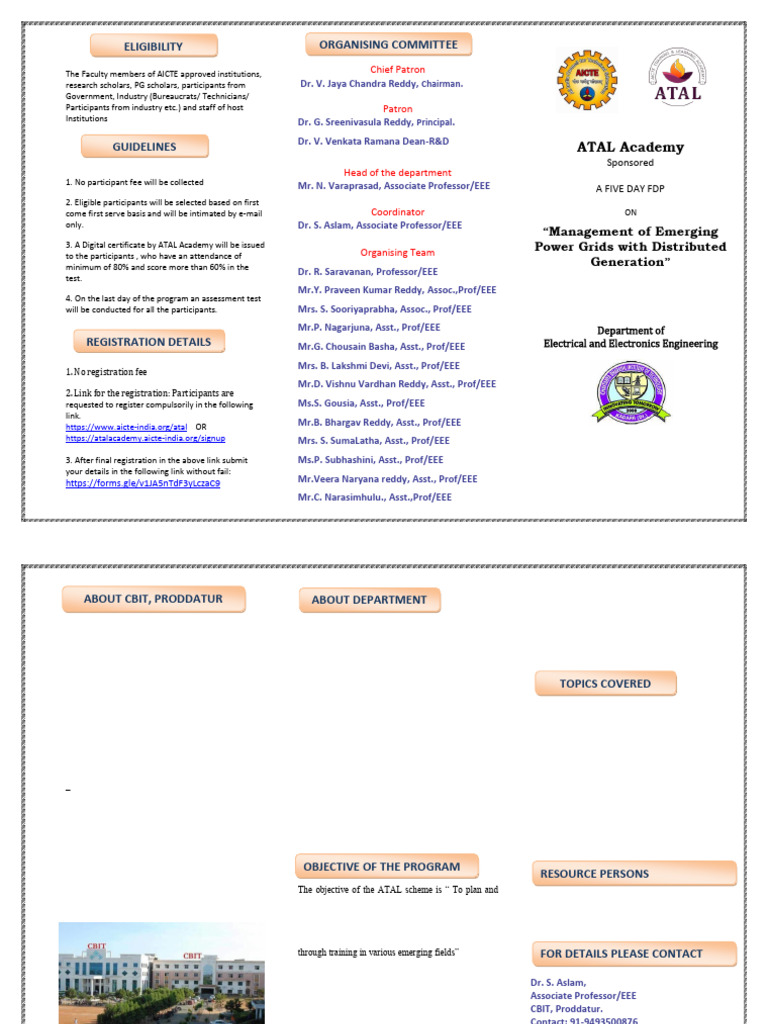 Faculty Development Program | PDF | Distributed Generation | Electrical ...