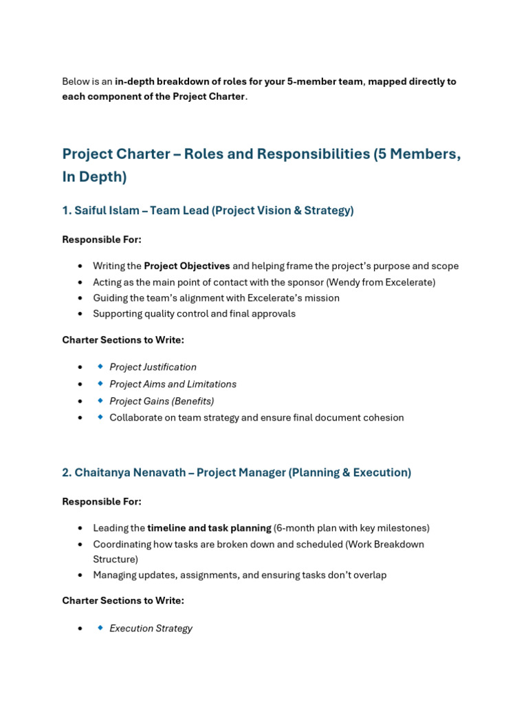 Team PMT - Work Division For 5 Memebers | PDF | Business