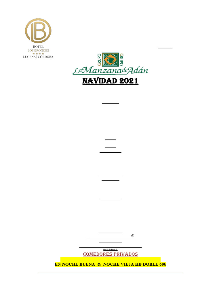 Menús Especiales de Navidad 2021 | PDF | Cocina | Alimentos