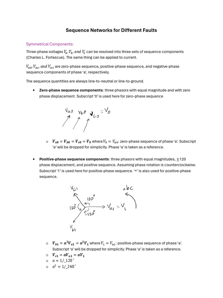 Sequence Networks For Different Faults | PDF | Electrical Engineering | Electricity
