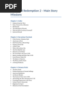 RDR2 Missions: Complete Chronological Guide | PDF