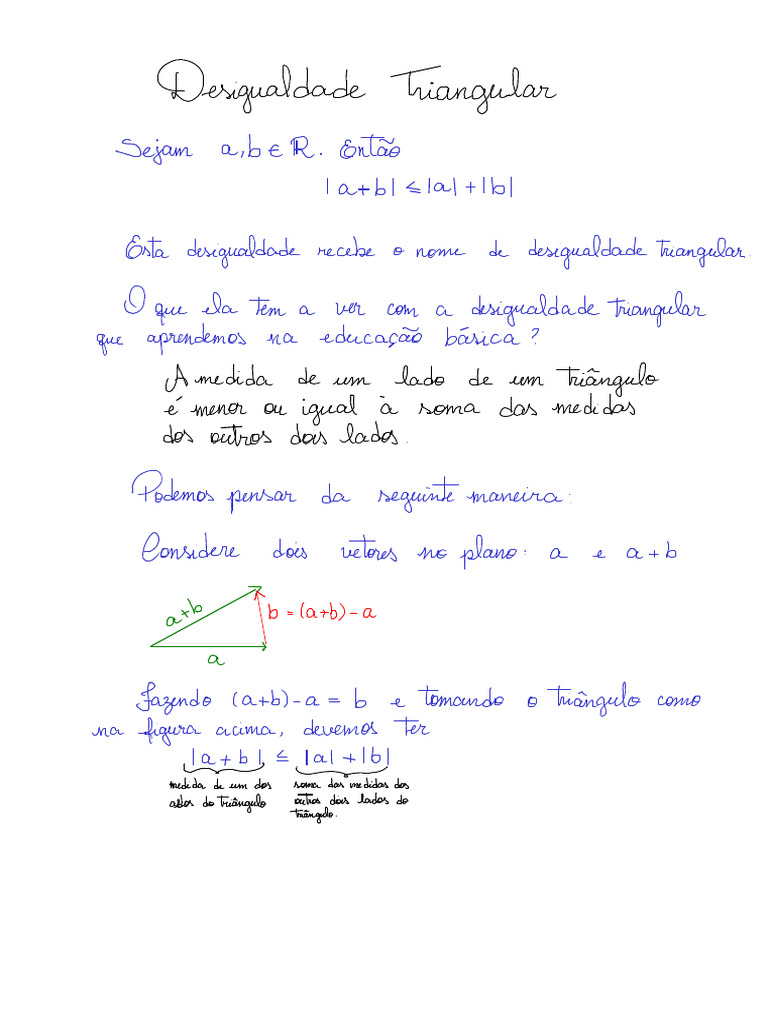 Desigualdade Triangular | PDF