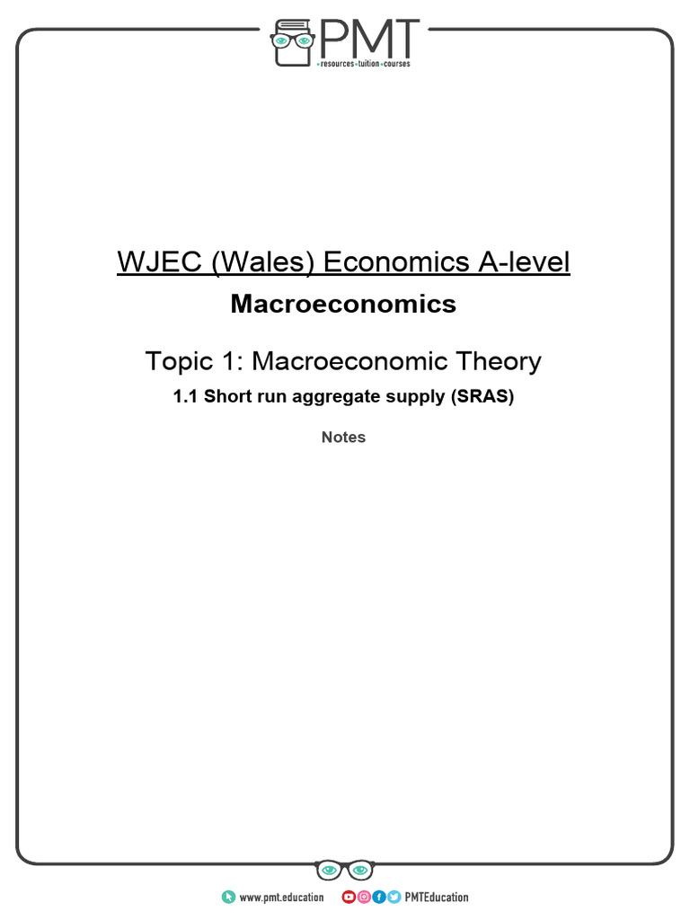 A) Short Run Aggregate Supply (SRAS) | PDF | Supply (Economics ...