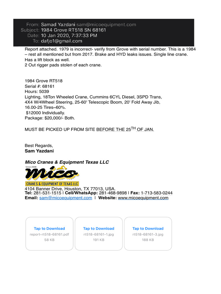 1984 Grove RT518 SN 68161 | PDF