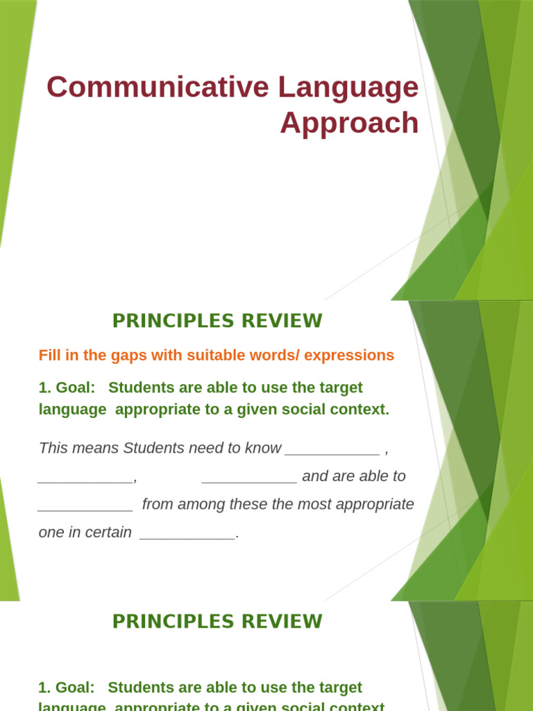 Communicative Language Approach | PDF | Semantics | Cognitive Science