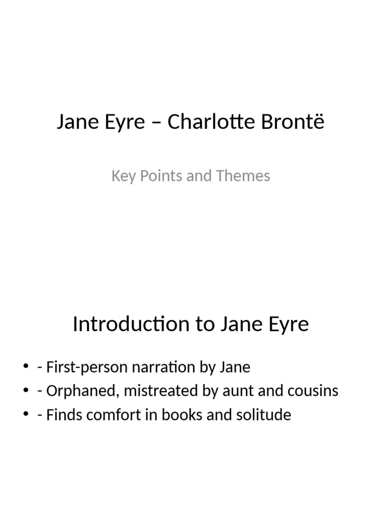 Jane Eyre Presentation | PDF