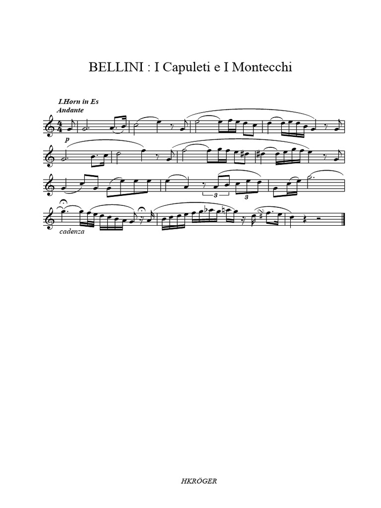 Bellini I Capuleti e I Montecchi | PDF