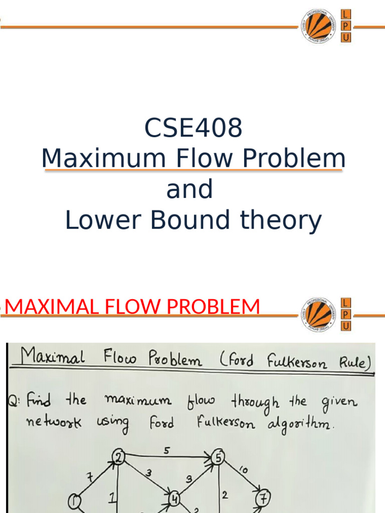 Maximal Flow Problem GG | PDF