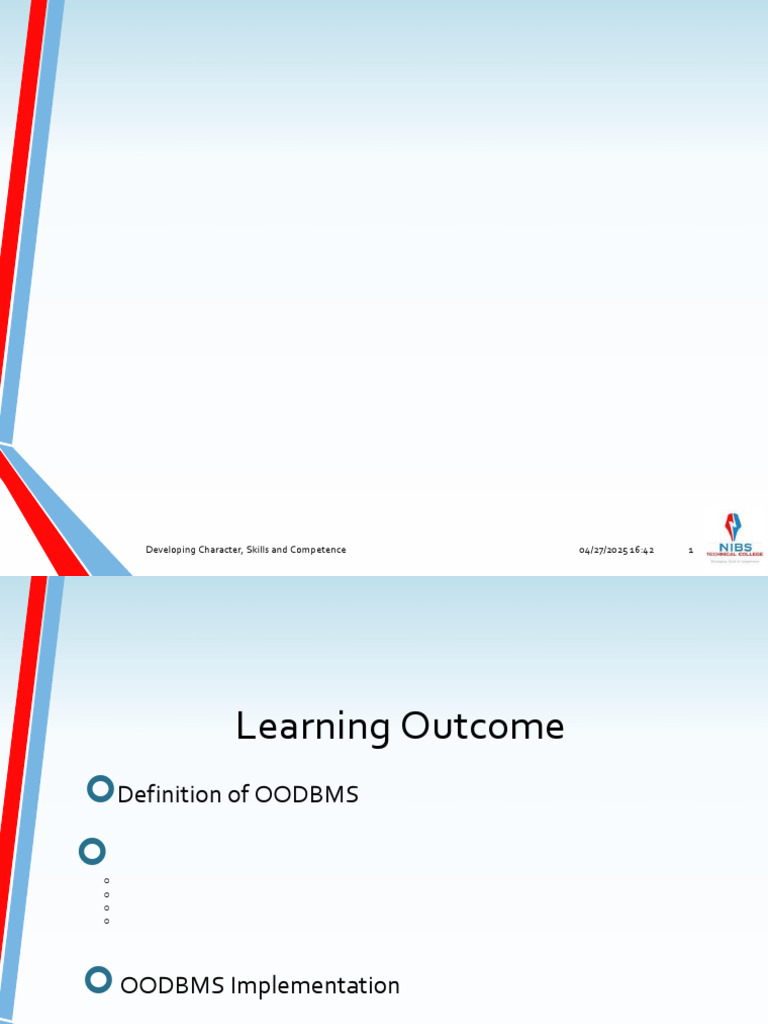 Element 4-Understand Design of Object Oriented Database - OODBMS | PDF | Databases | Relational ...