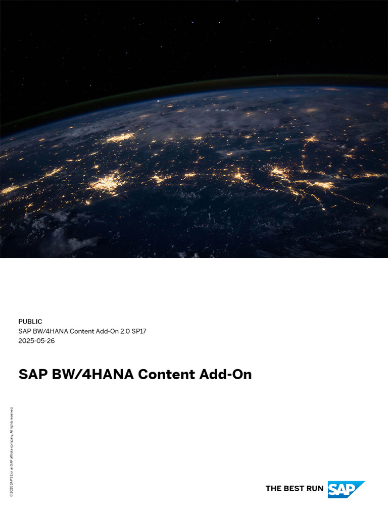 Sap Bw4hana Content Add On en | PDF | Data Warehouse | Computing
