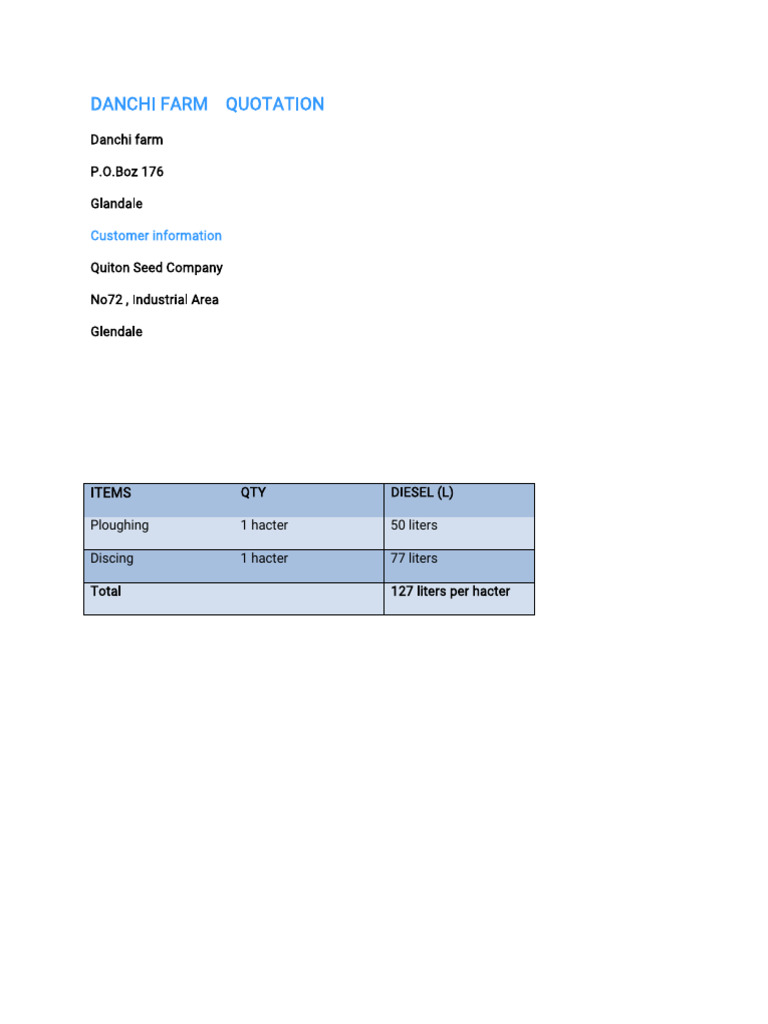 Quiton Quotation | PDF