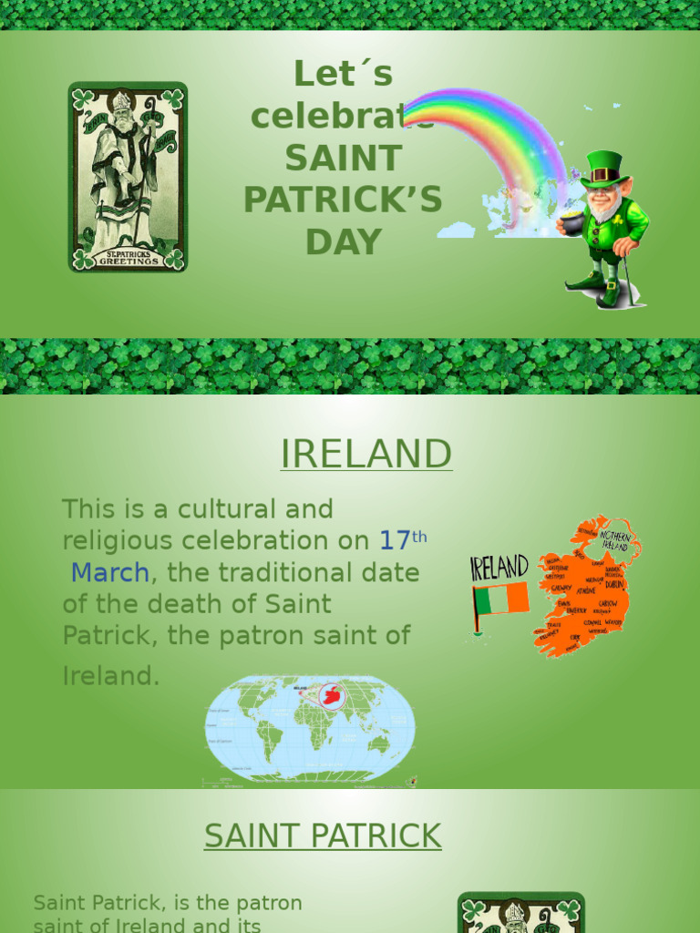 Celebrating Saint Patrick's Day | PDF