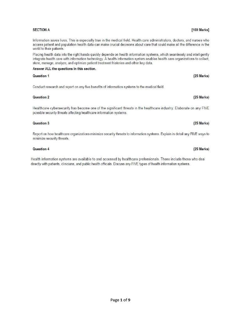 Information Management Pass Exam Papers OSA 01 | PDF