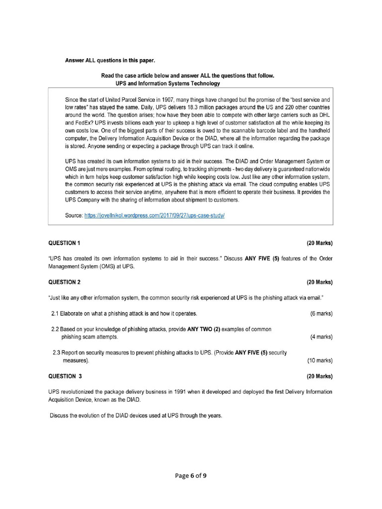 Information Management Pass Exam Papers OSA 04 | PDF