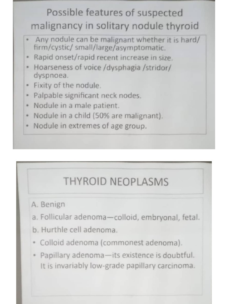 Thyroid Tumours & Thyroidectomy - DR Jamaluddin | PDF