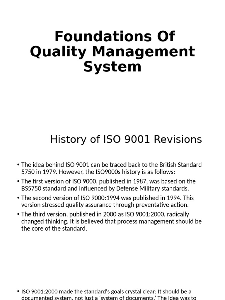 ISO 9001 Quality Management Overview | PDF | Quality Management System ...