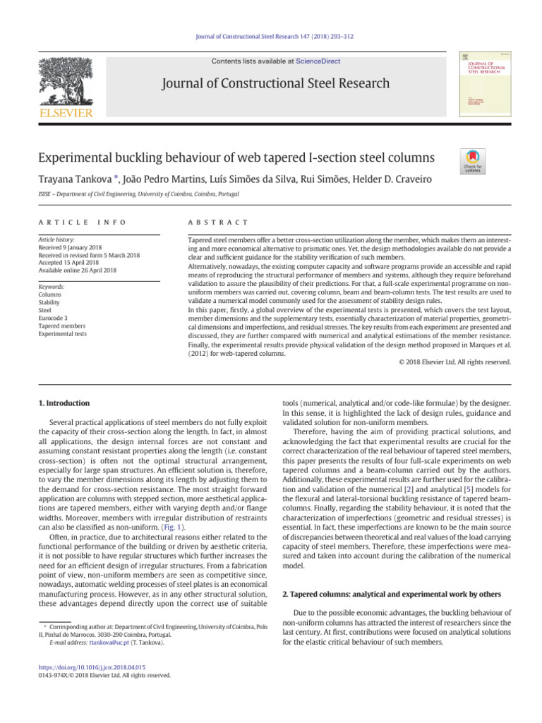 Tapered Exp4 | PDF | Buckling | Bending