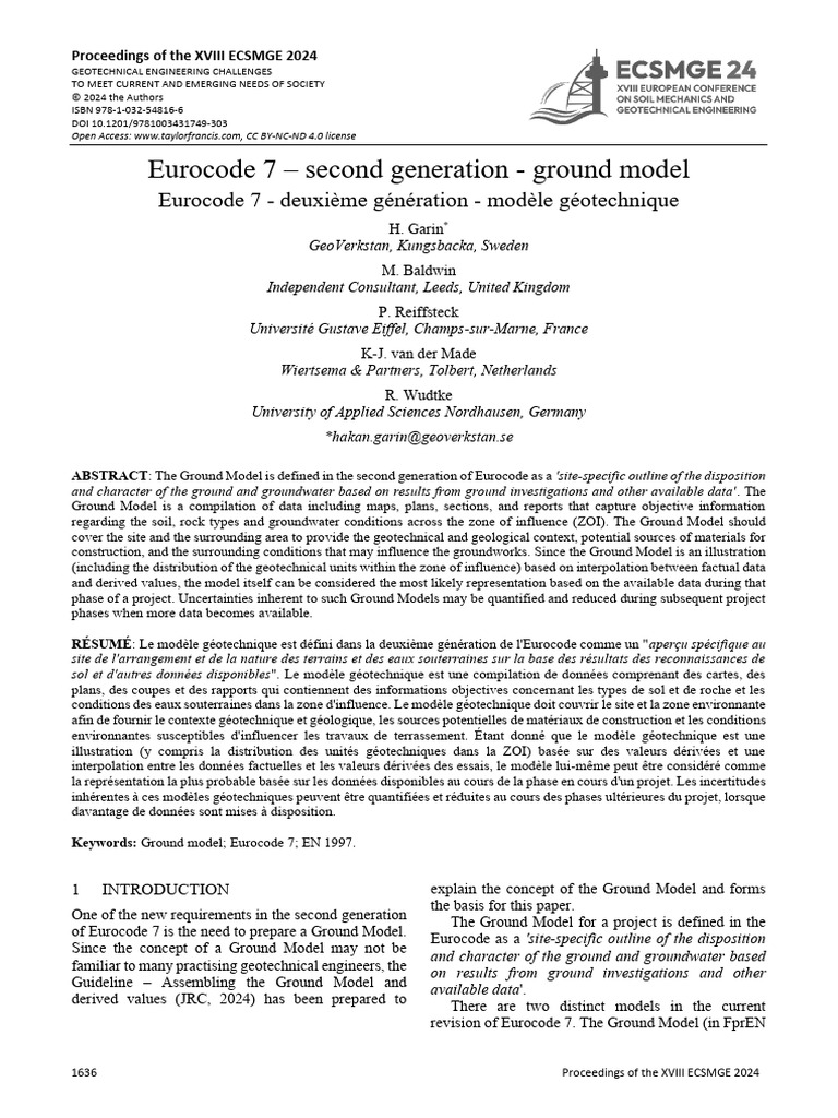 903 C Eurocode 7 Second Generation Ground Model | PDF | Geotechnical ...