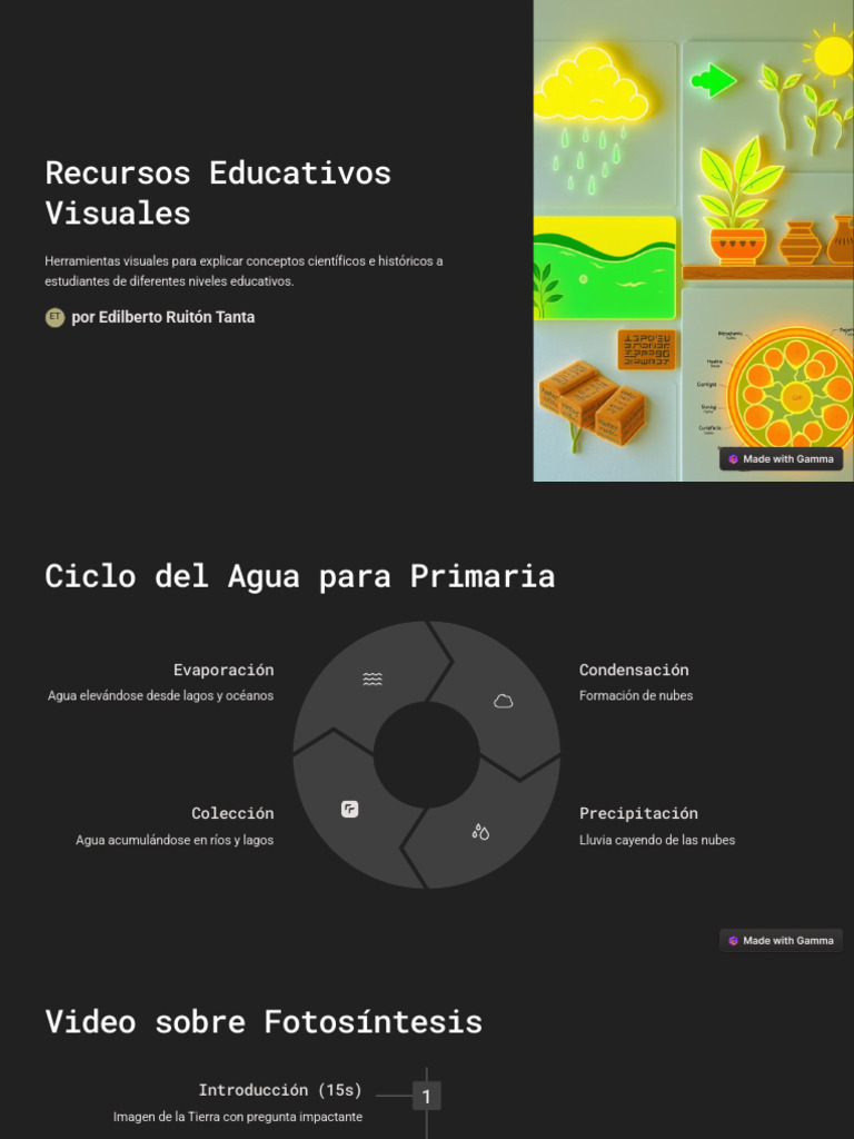 Recursos Visuales para Educación Científica | PDF | Plantas | Fotosíntesis